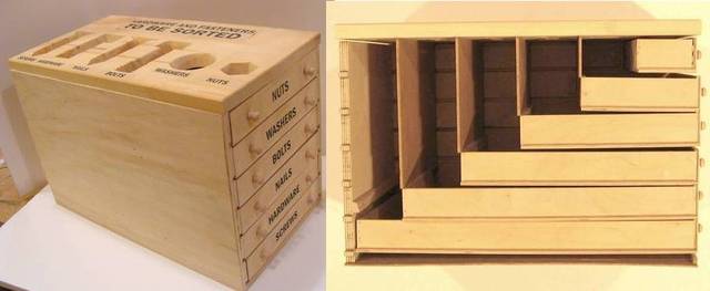 Smart auto-sorting bolt/screw/nut box - Boing Boing