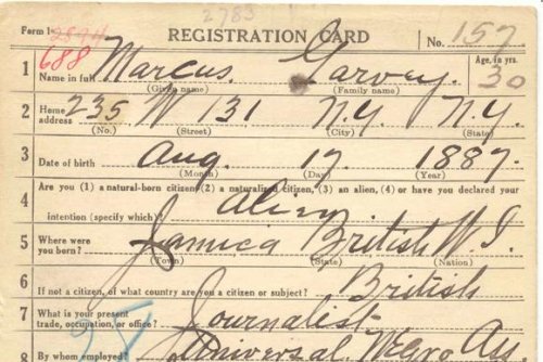 Draft cards of famous people from WWI - Boing Boing