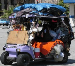 Ingenious homeless person's golf-cart from Palm Springs - Boing Boing