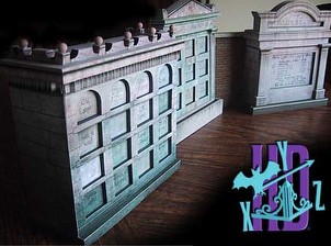 Haunted Mansion papercraft model adds crypts and gates - Boing Boing