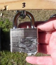 Experiment: How hard is it to shoot off a lock? - Boing Boing