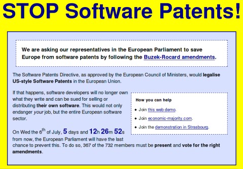 Stop Euro software patents - join the Web demo! - Boing Boing